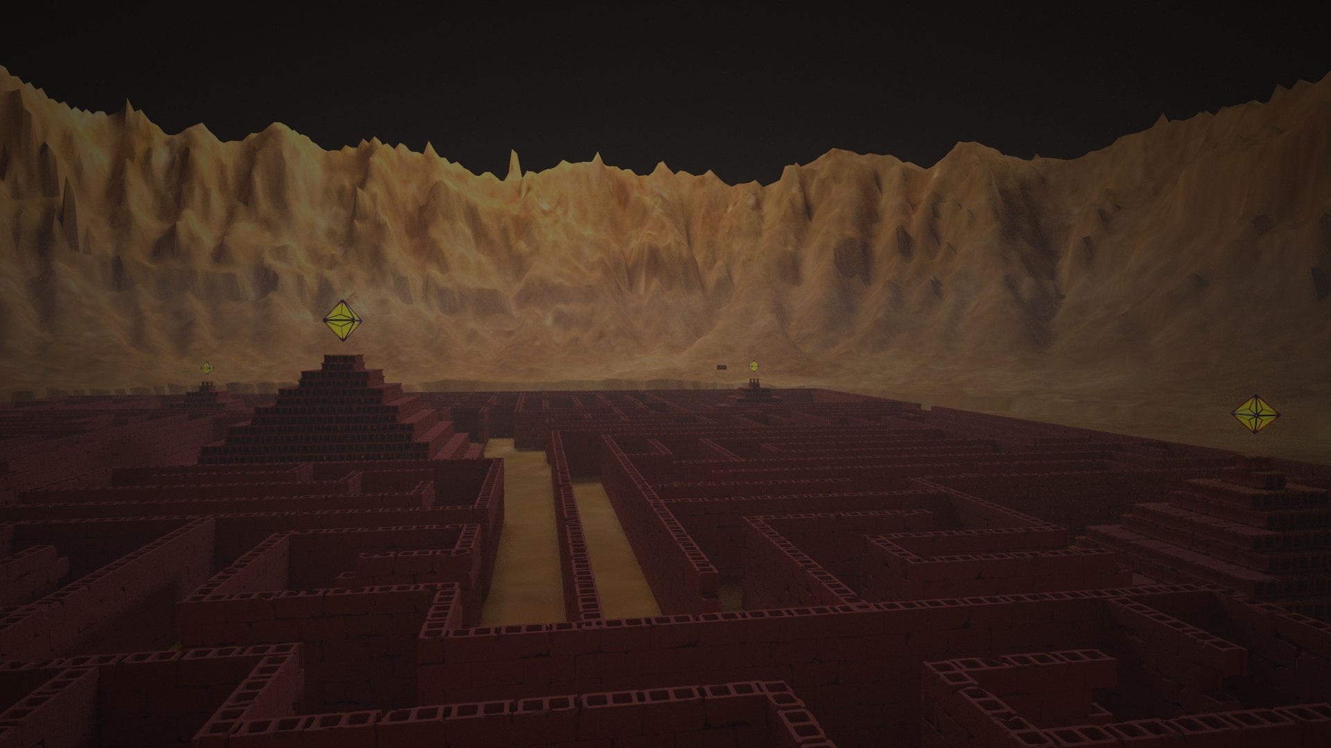 3D Maze Crater Or Labyrinth Mountain - TurboSquid 1875799