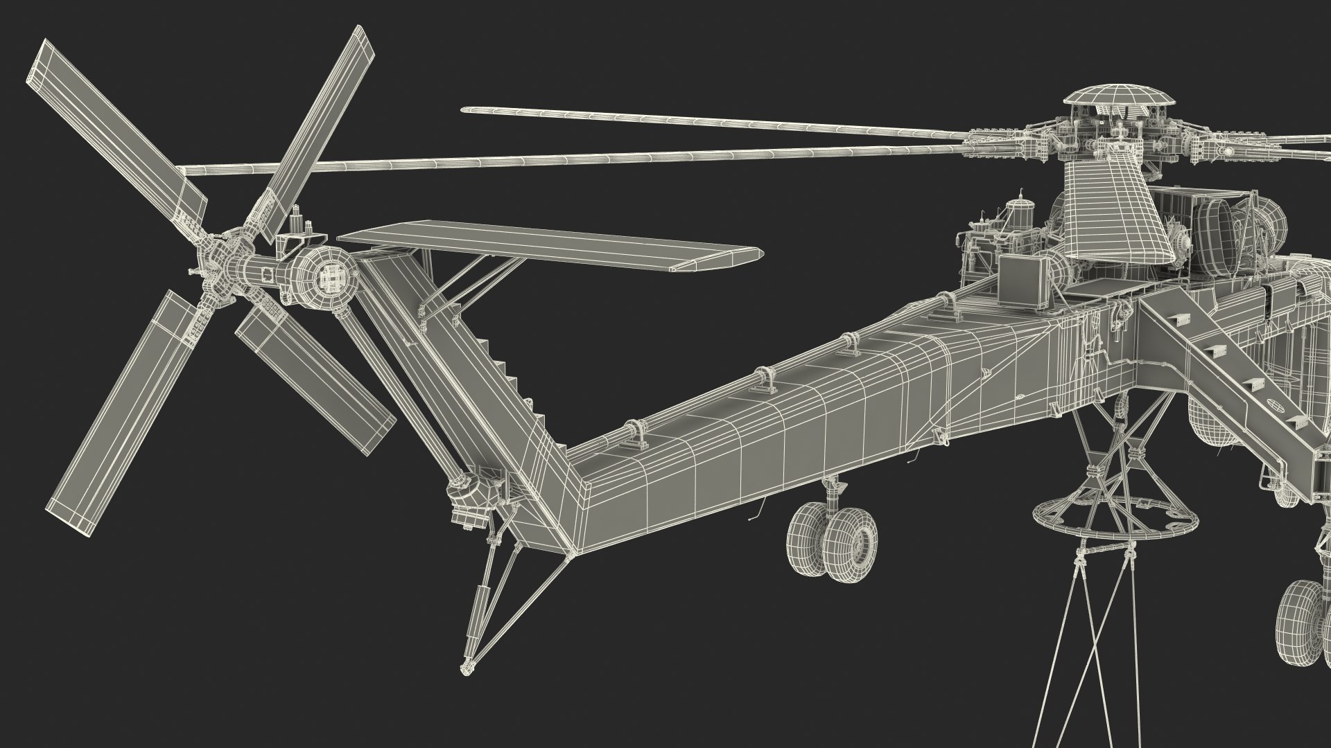 3D Sikorsky S-64 Skycrane Heavy-lift - TurboSquid 1485158