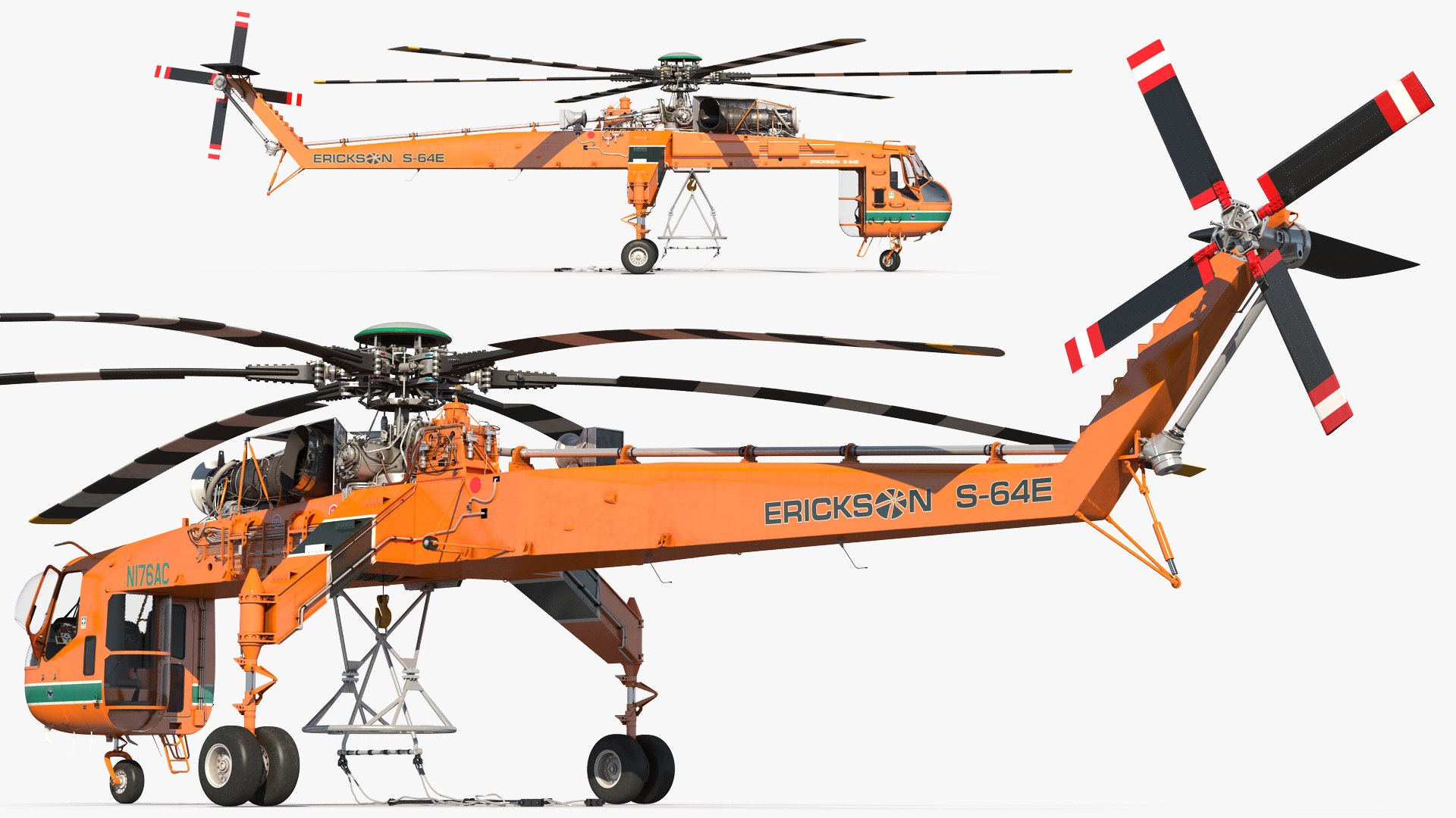 3D Sikorsky S-64 Skycrane Heavy-lift - TurboSquid 1485158