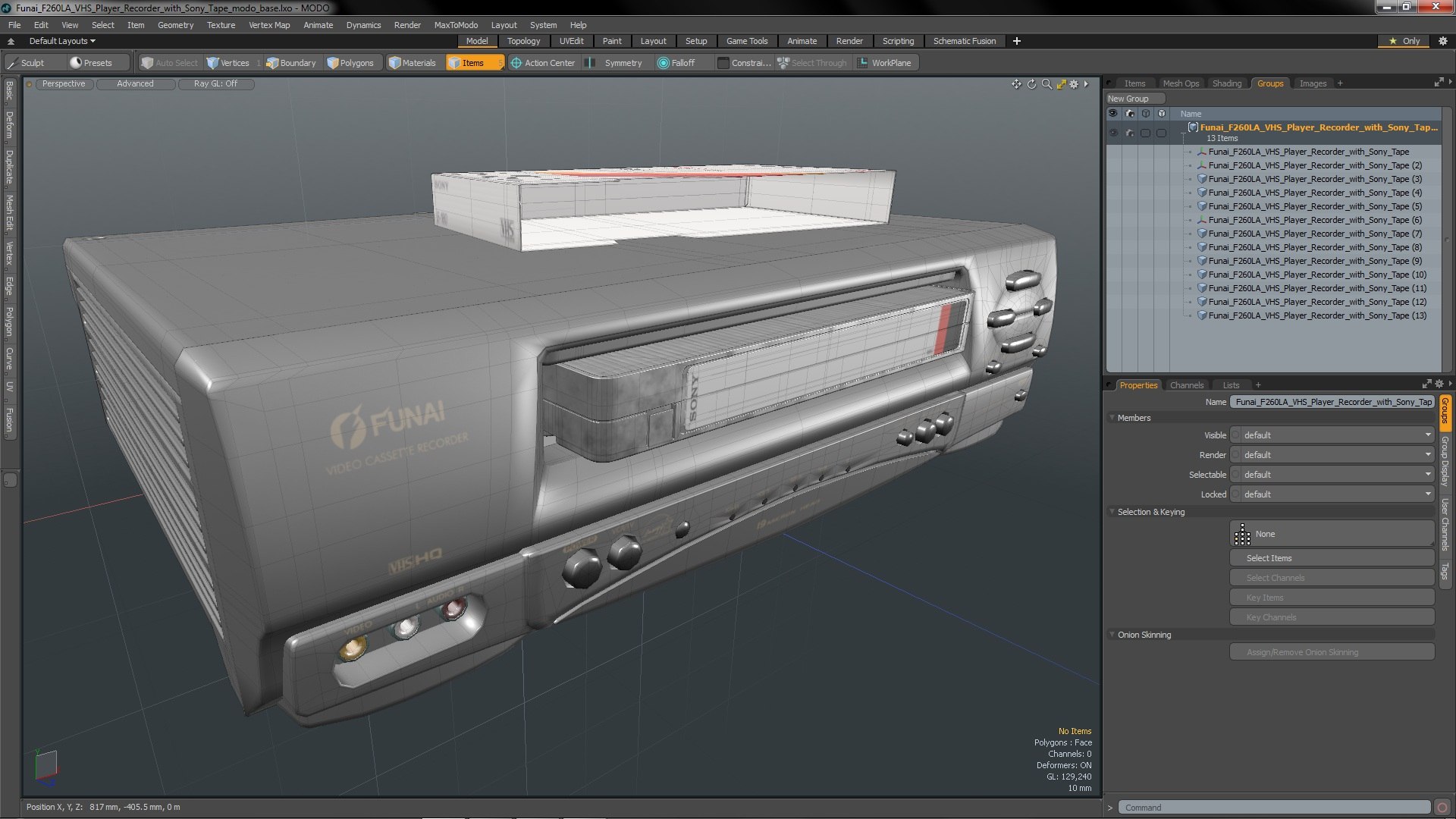 3D Funai F260LA VHS Player Recorder With Sony Tape - TurboSquid 1881123