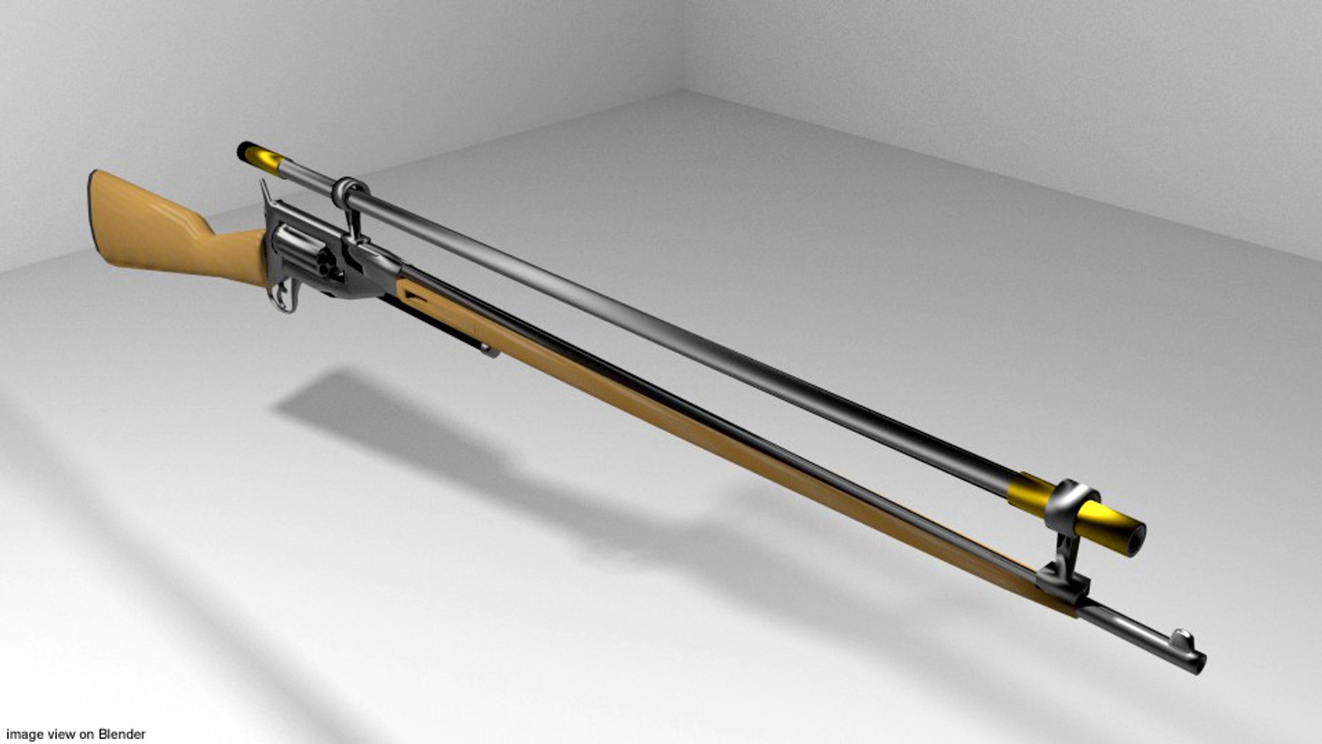 3d Model Revolver Rifle