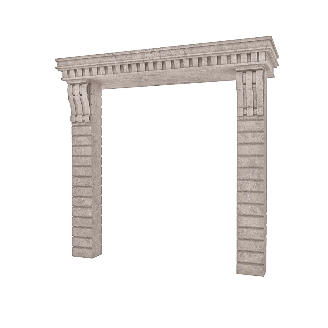 3D Classical Building Entrance Model - TurboSquid 1445515