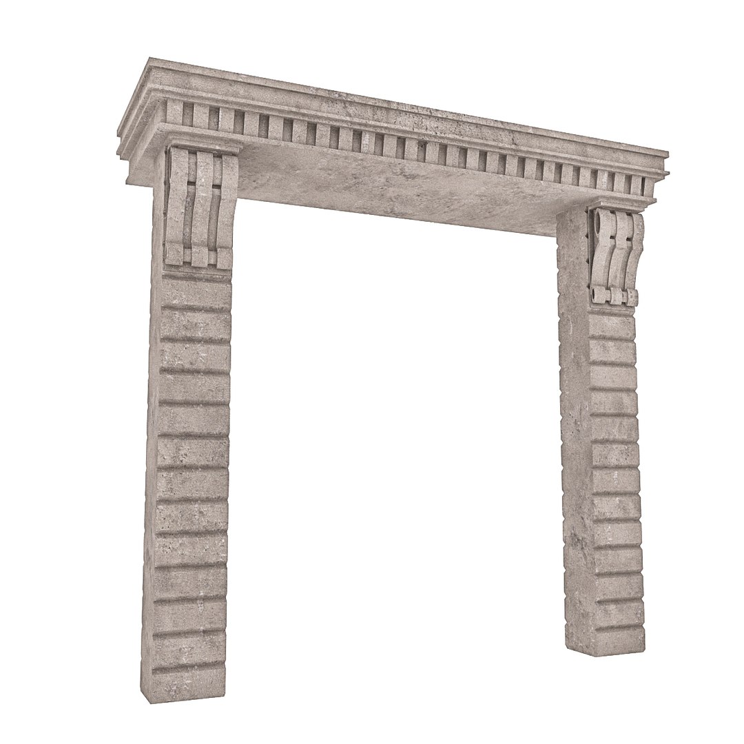 3D Classical Building Entrance Model - TurboSquid 1445515