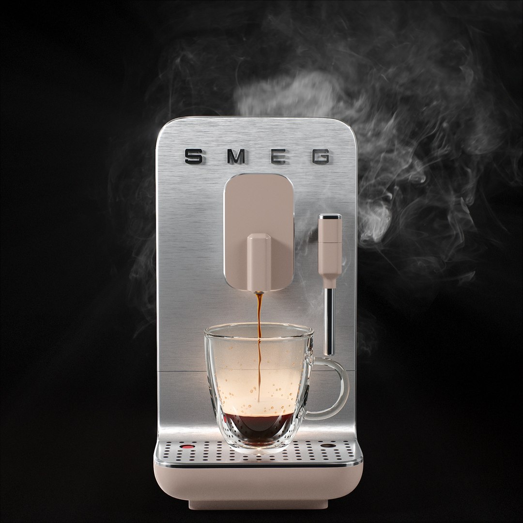 3D SMEG Bean To Cup Coffee Machine - TurboSquid 2070336