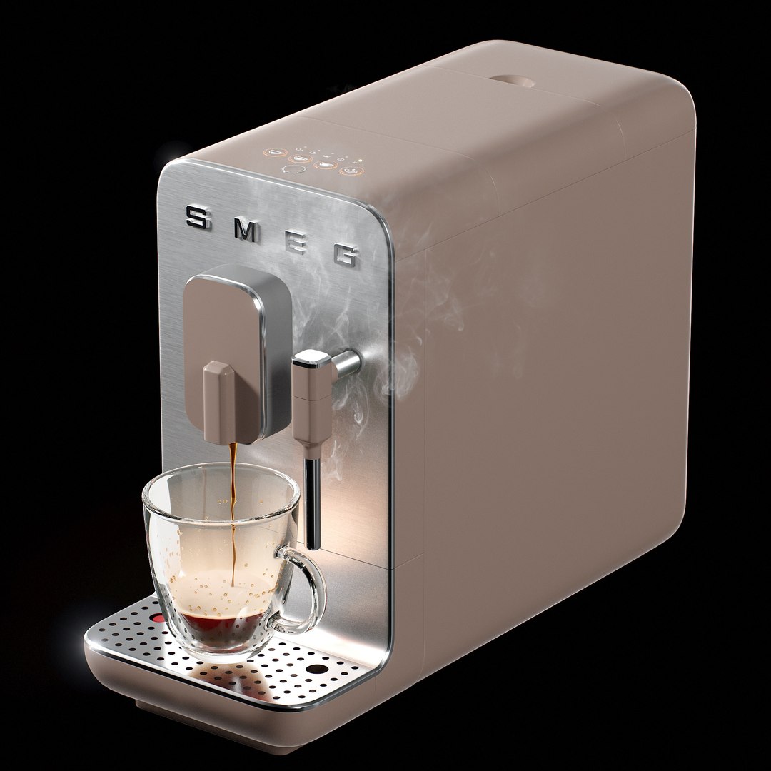 3D SMEG Bean To Cup Coffee Machine - TurboSquid 2070336