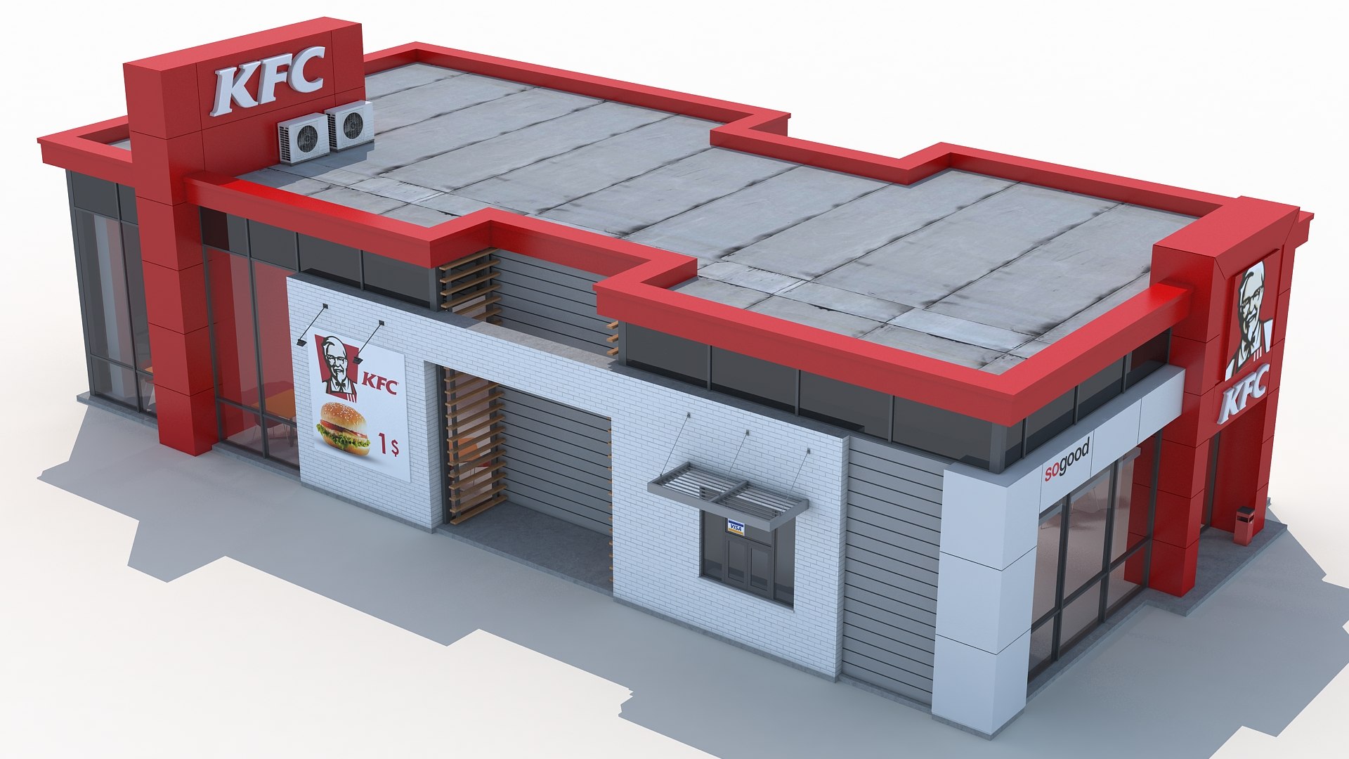 3d Model Kfc Restaurant