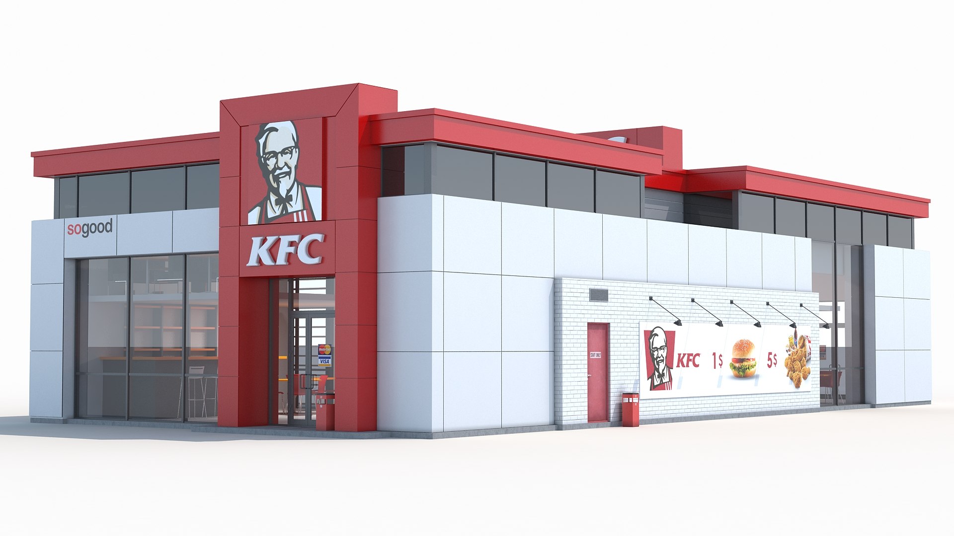 3d Model Kfc Restaurant