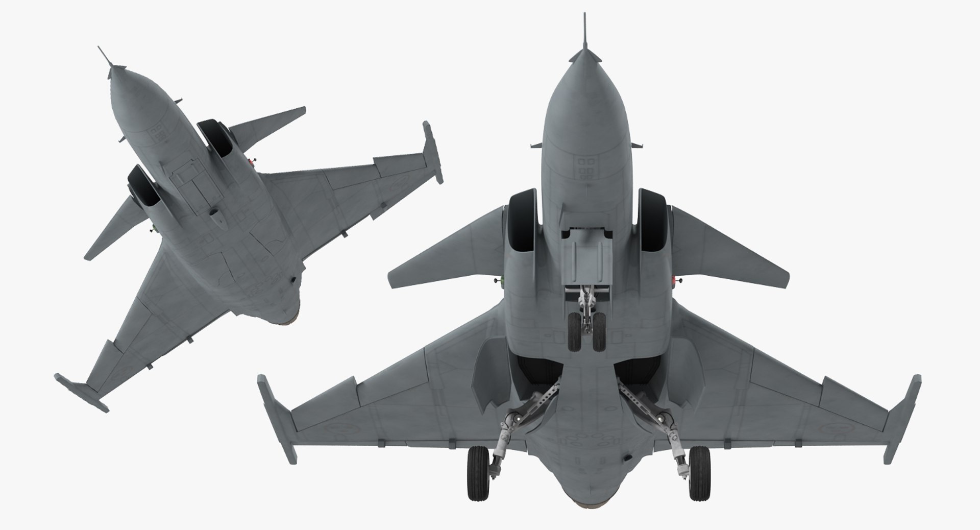 fighter aircraft saab jas 39 3d max