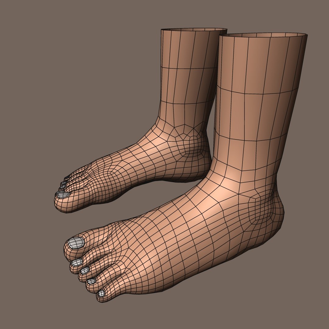 Decent Feet Uv Unwrapped 3d Model