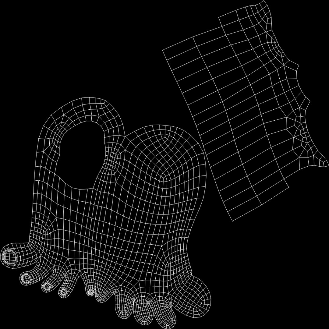 Decent Feet Uv Unwrapped 3d Model