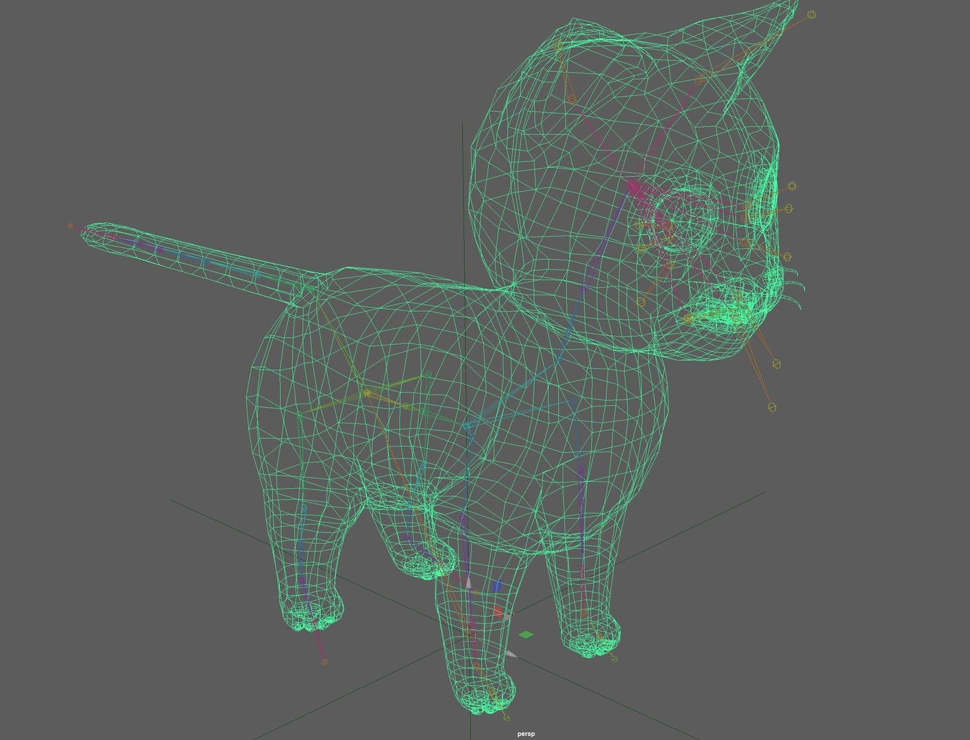 3D Cartoon Cat Rig Model - TurboSquid 1881324