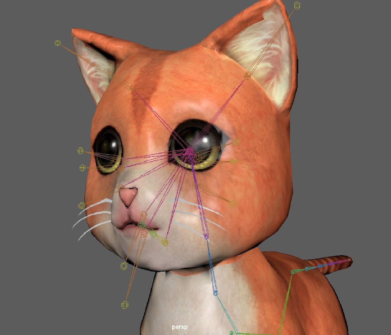 3D Cartoon Cat Rig Model - TurboSquid 1881324