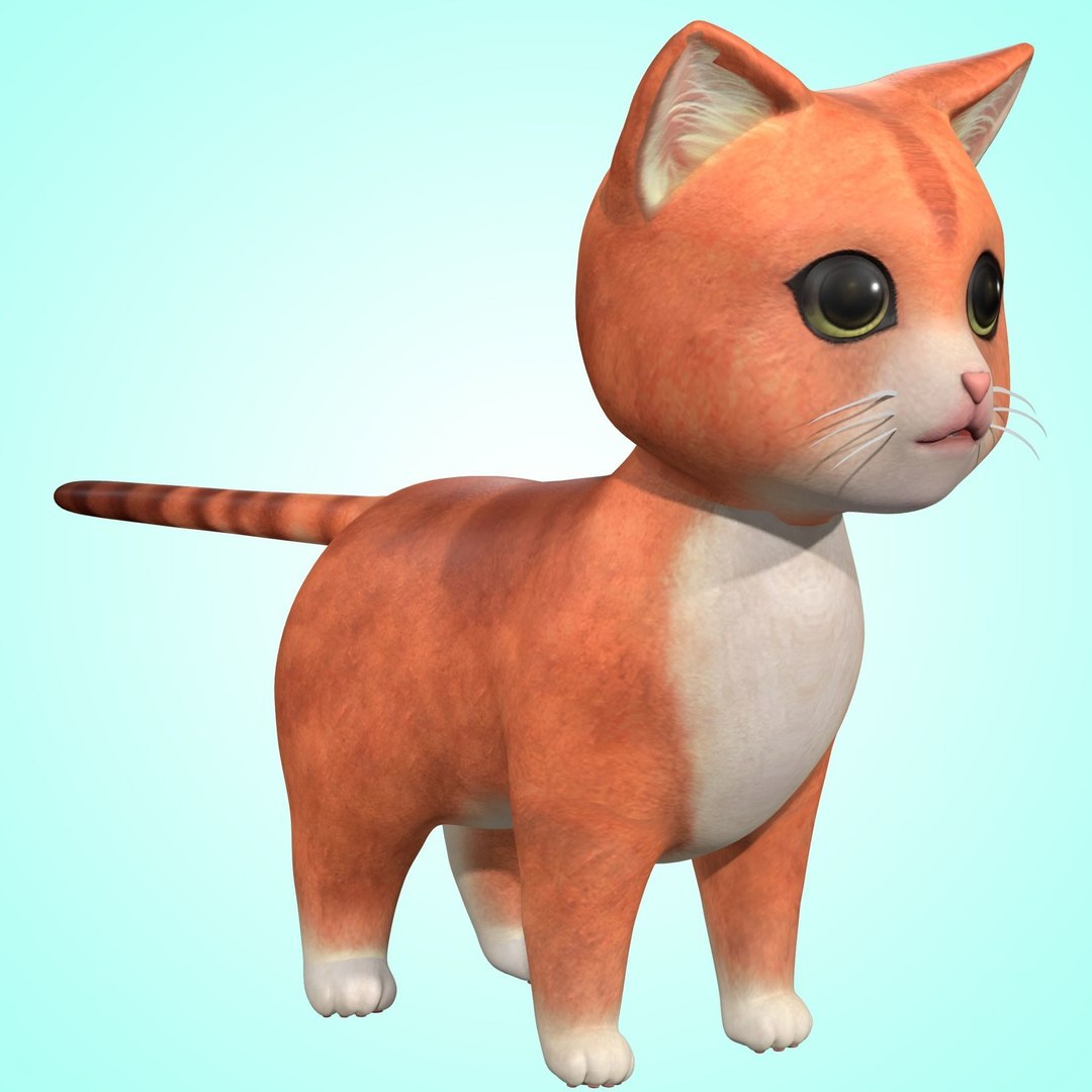 3D Cartoon Cat Rig Model - TurboSquid 1881324
