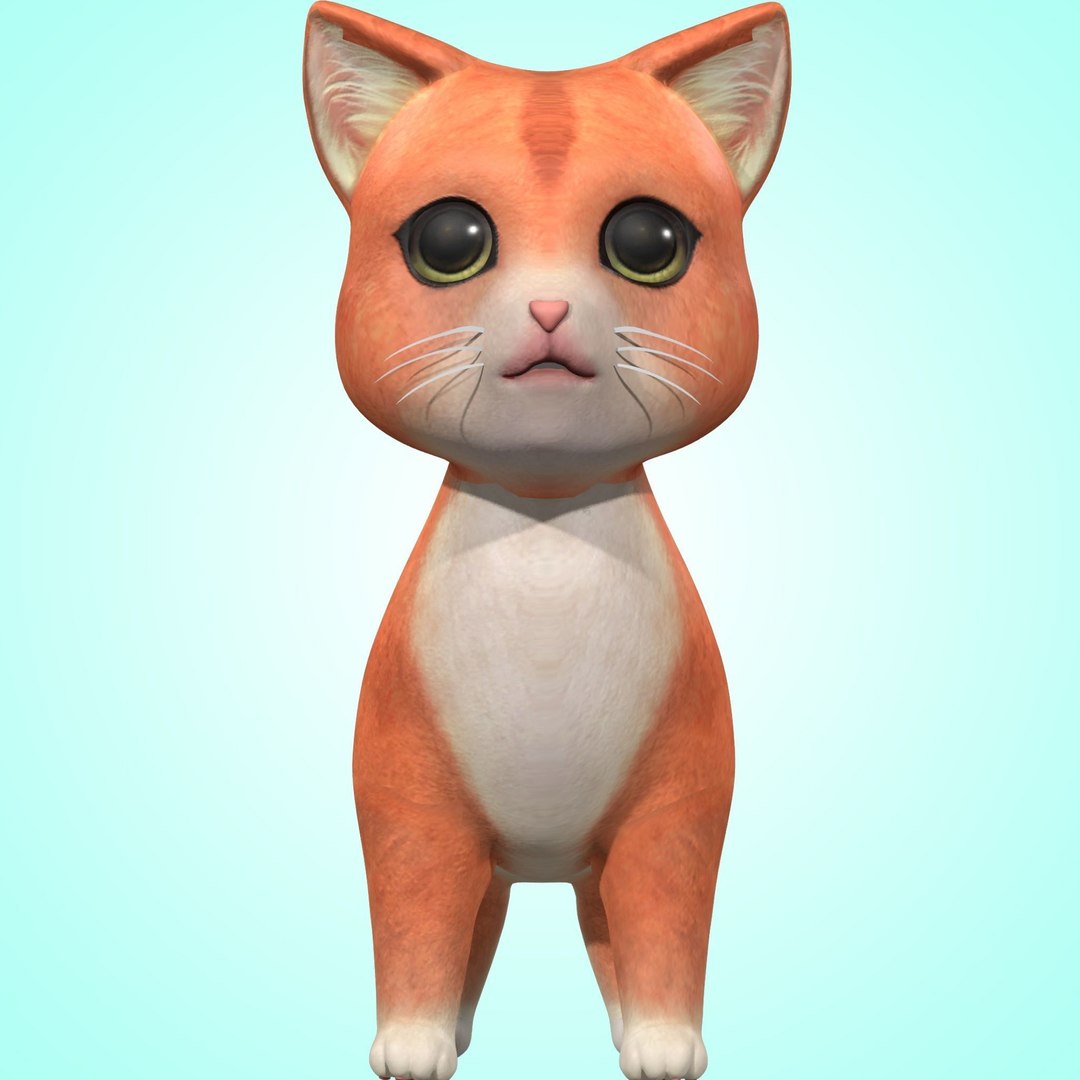 3D Cartoon Cat Rig Model - TurboSquid 1881324