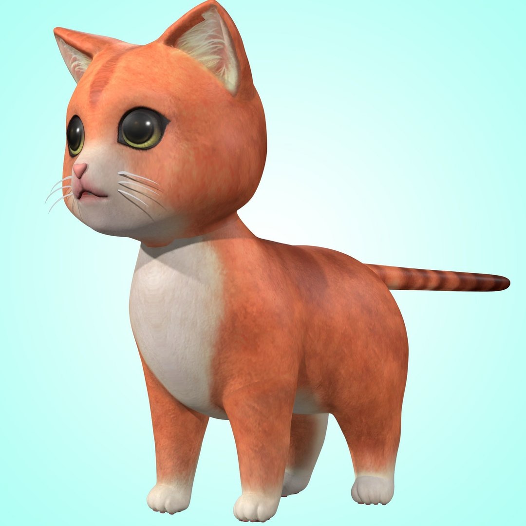 3D Cartoon Cat Rig Model - TurboSquid 1881324