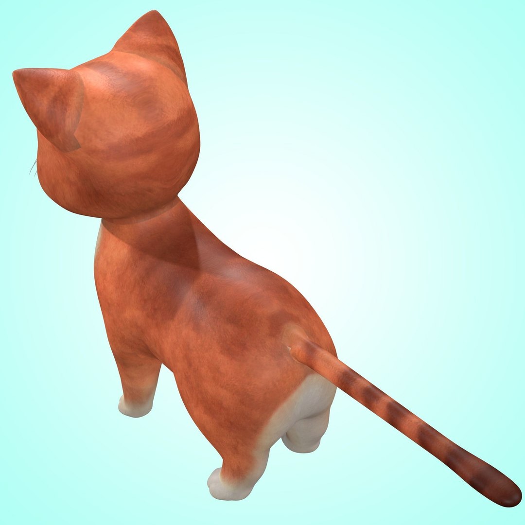 3D Cartoon Cat Rig Model - TurboSquid 1881324