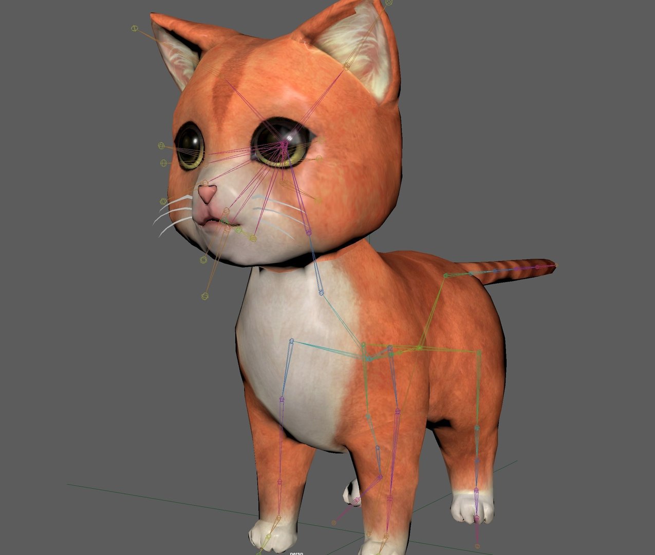 3D Cartoon Cat Rig Model - TurboSquid 1881324