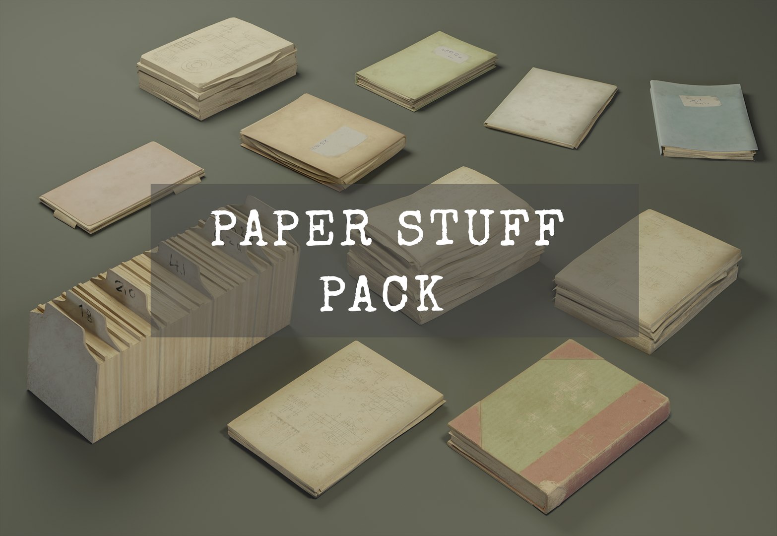 3D Paper Stuff Pack Model - TurboSquid 2092711