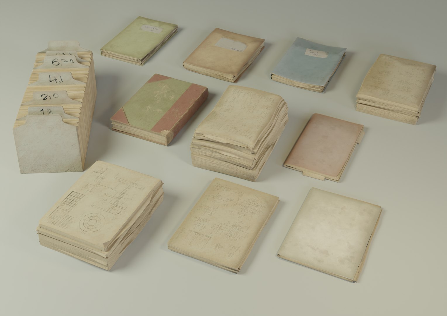 3D Paper Stuff Pack Model - TurboSquid 2092711