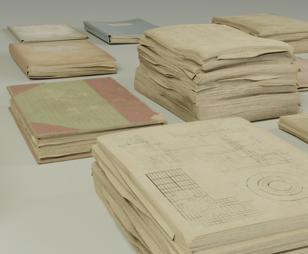 3D Paper Stuff Pack Model - TurboSquid 2092711