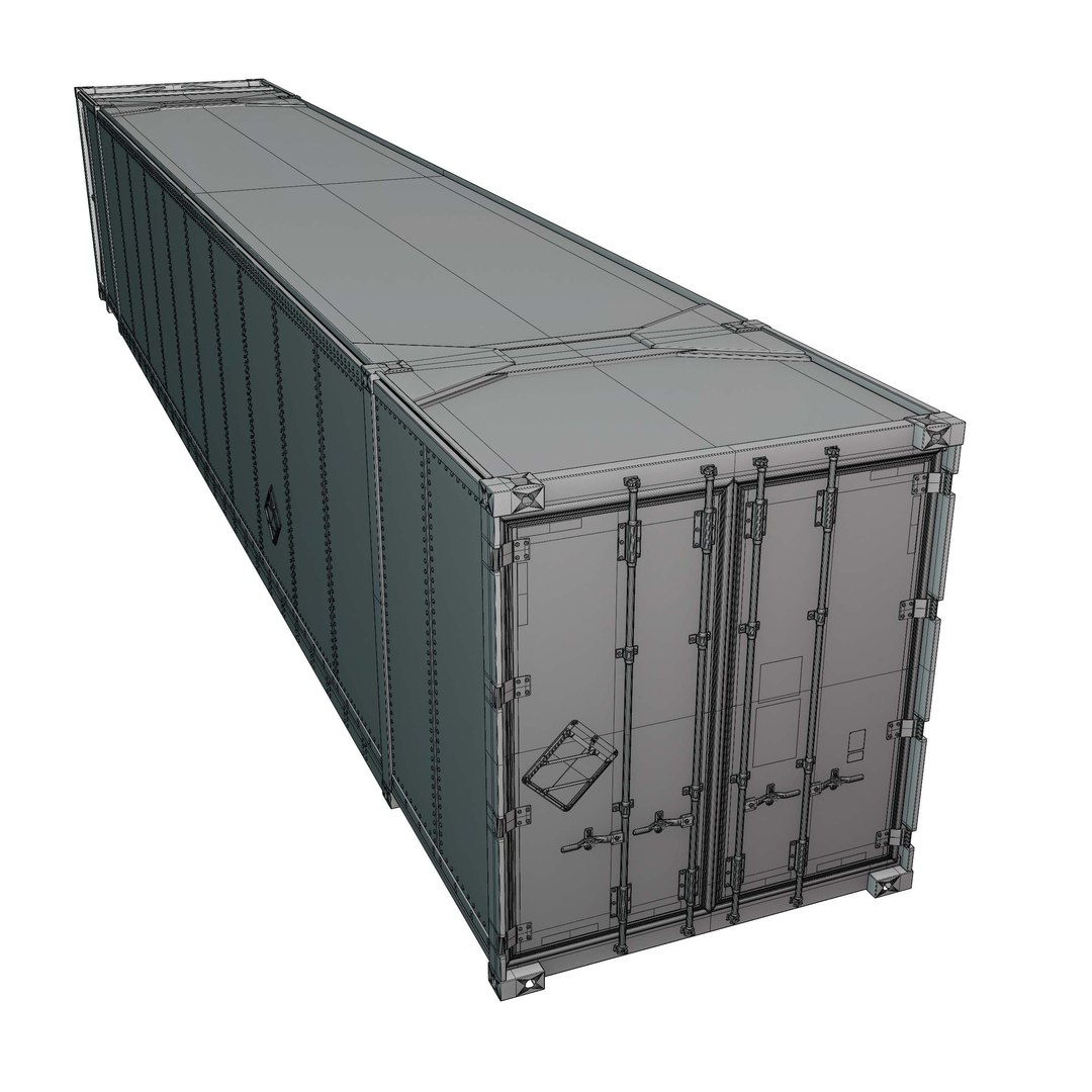 Reefer Container 53FT 3D Model - TurboSquid 1990311