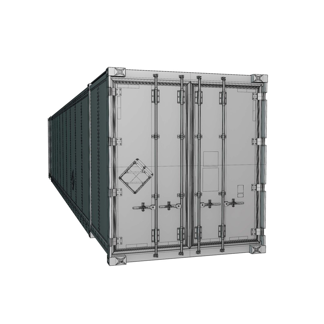 Reefer Container 53FT 3D Model - TurboSquid 1990311
