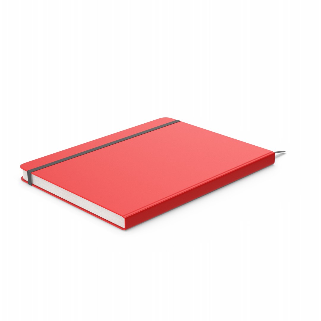 Red Notebook 3D Model - TurboSquid 2161580