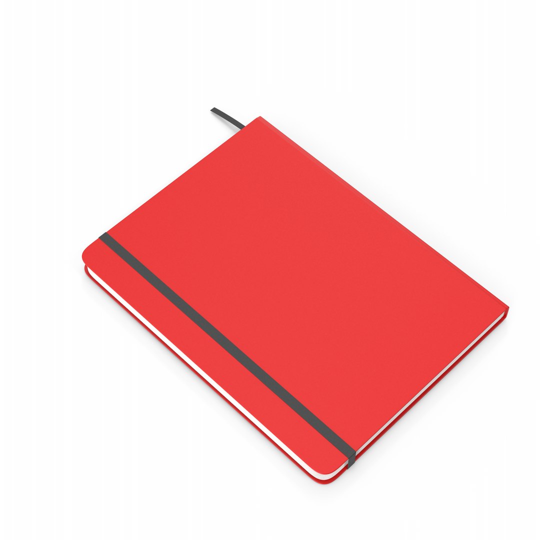 Red Notebook 3D Model - TurboSquid 2161580