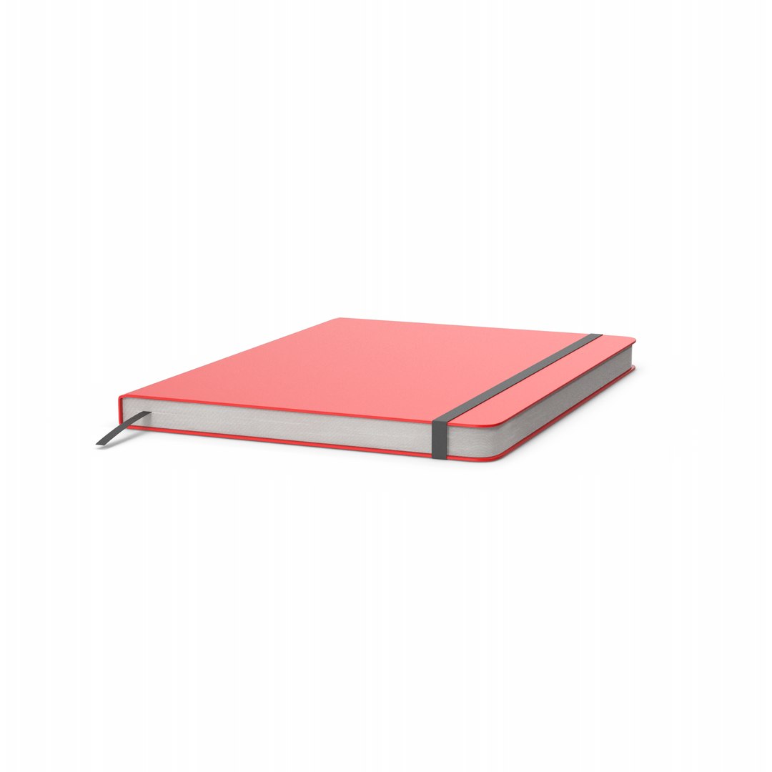 Red Notebook 3D Model - TurboSquid 2161580