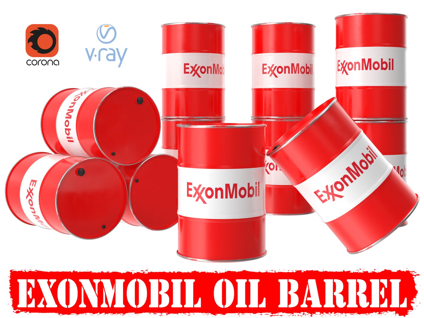 3D Exxonmobil Oil Barrel Model - TurboSquid 1810969