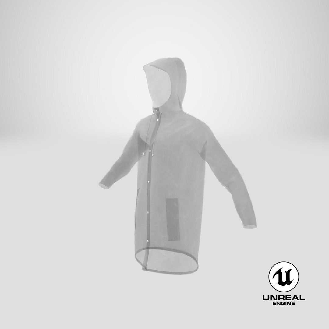 Transparent raincoat waterproof rain 3D model - TurboSquid 1528525