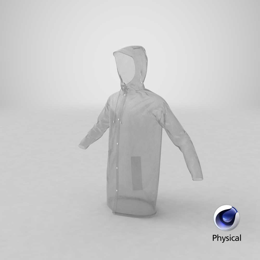 Transparent raincoat waterproof rain 3D model - TurboSquid 1528525