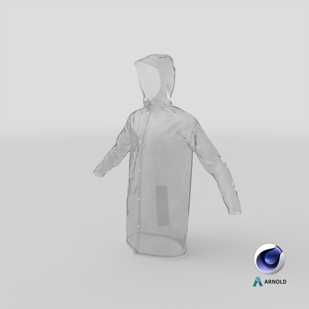 Transparent raincoat waterproof rain 3D model - TurboSquid 1528525