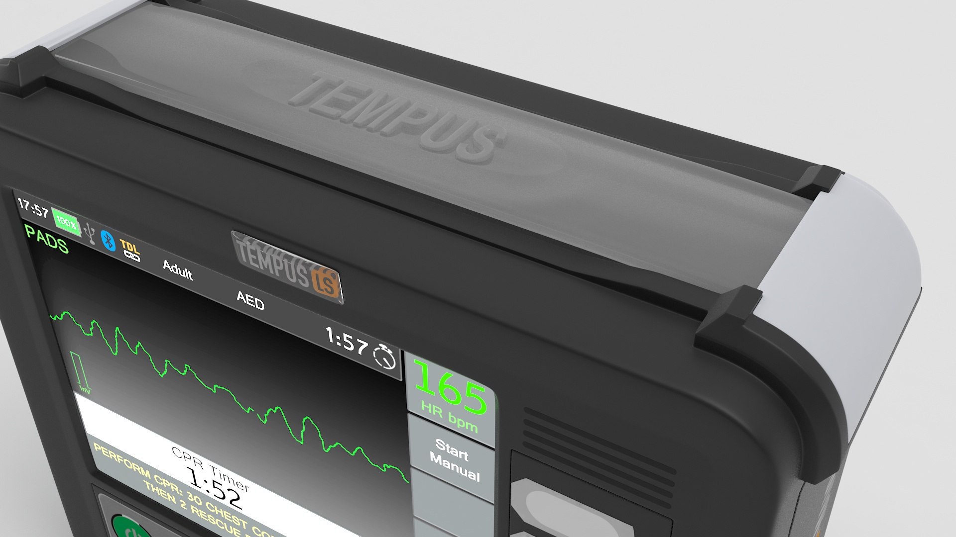 Tempus LS Manual Defibrillator Model - TurboSquid 1946854