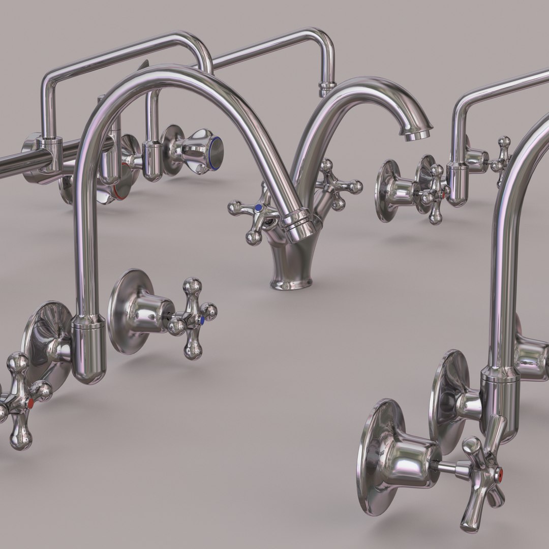 3d Model Of Kitchen Sink Taps