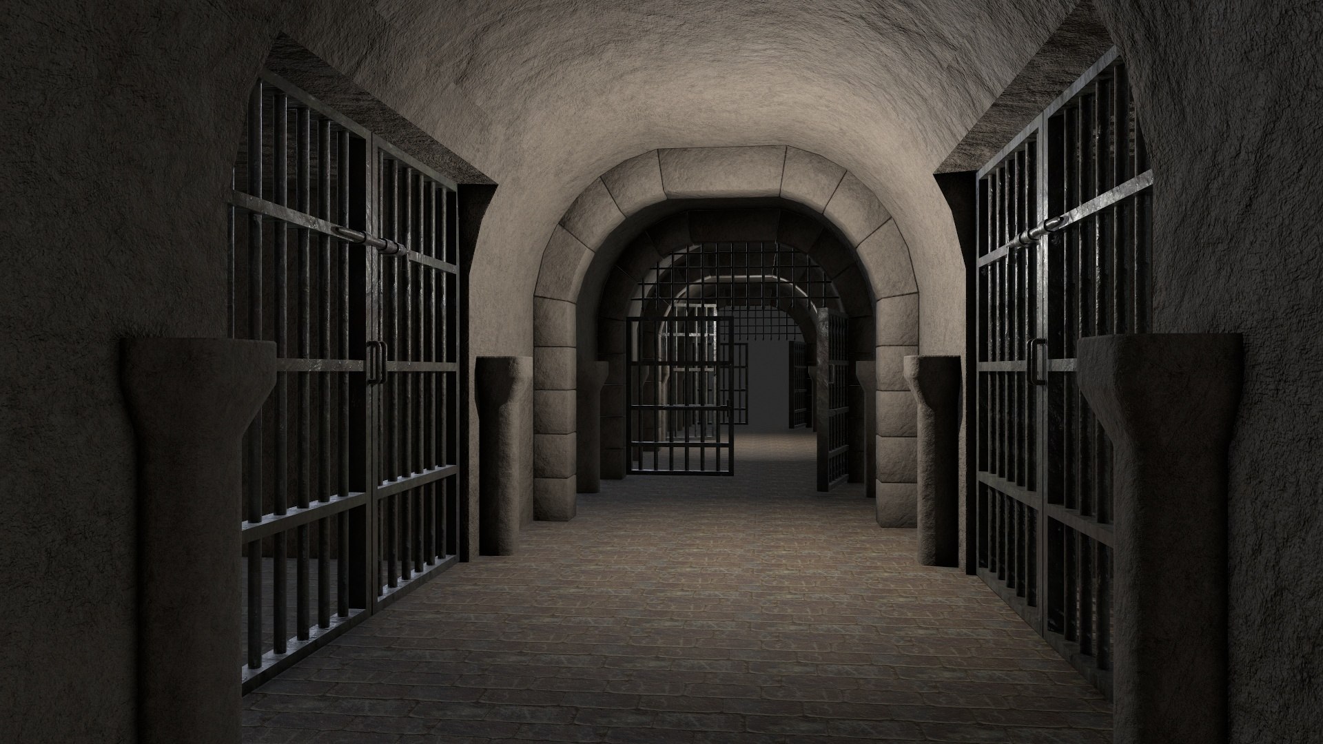 Modular Prison Hall And Rooms 3D - TurboSquid 1748815