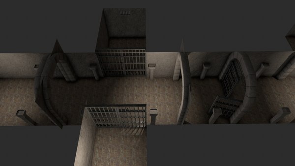 Modular Prison Hall and Rooms 3D - TurboSquid 1748815