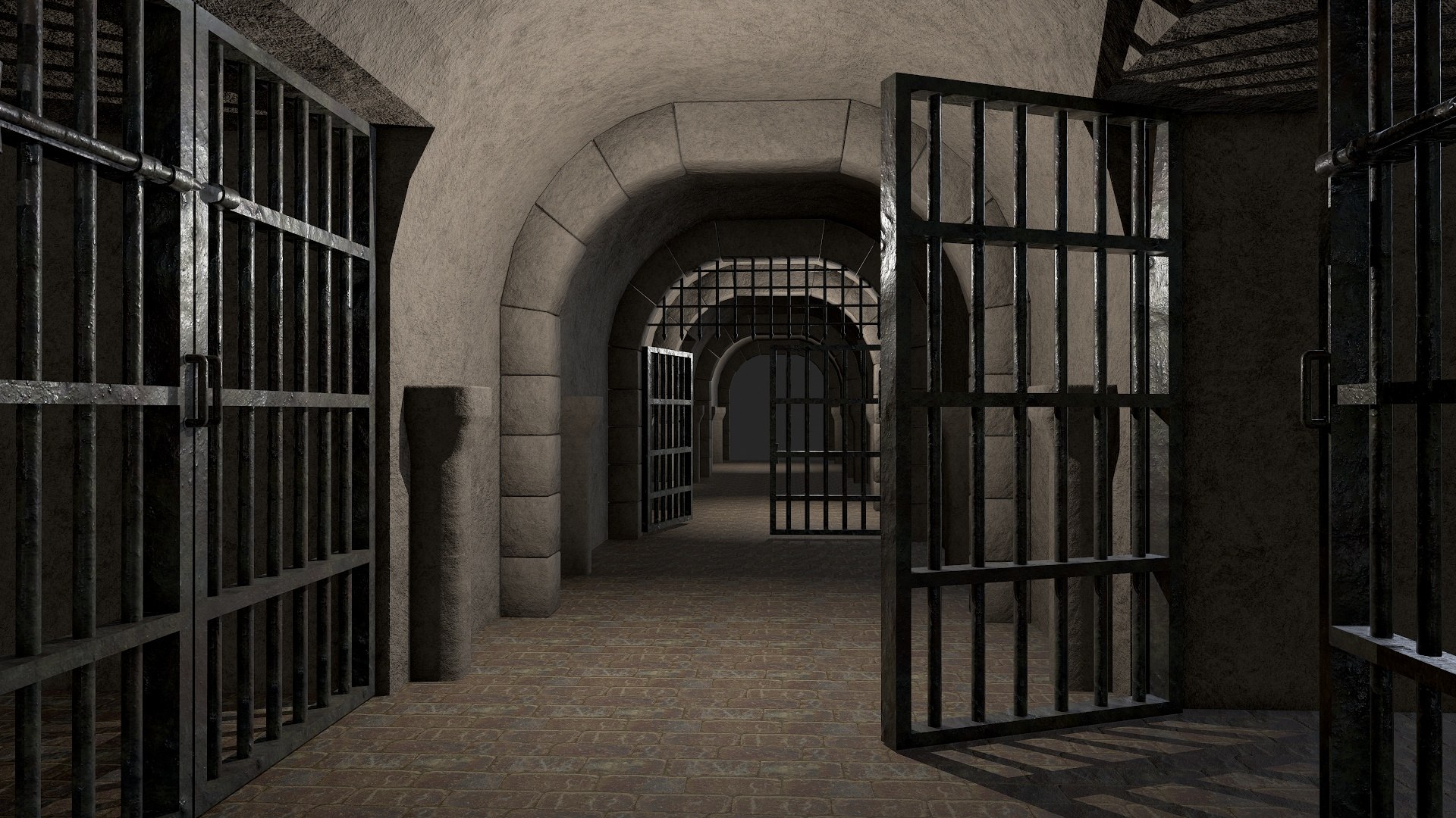 Modular Prison Hall And Rooms 3D - TurboSquid 1748815