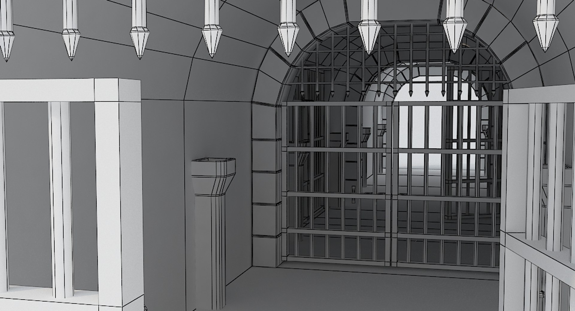 Modular Prison Hall And Rooms 3D - TurboSquid 1748815