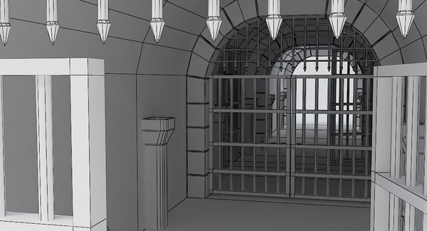 Modular Prison Hall and Rooms 3D - TurboSquid 1748815