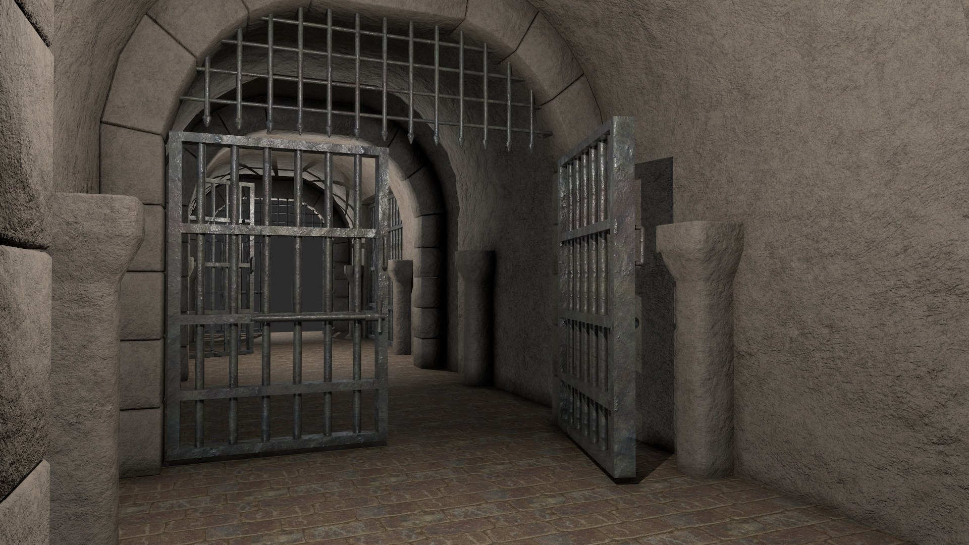 Modular Prison Hall And Rooms 3D - TurboSquid 1748815