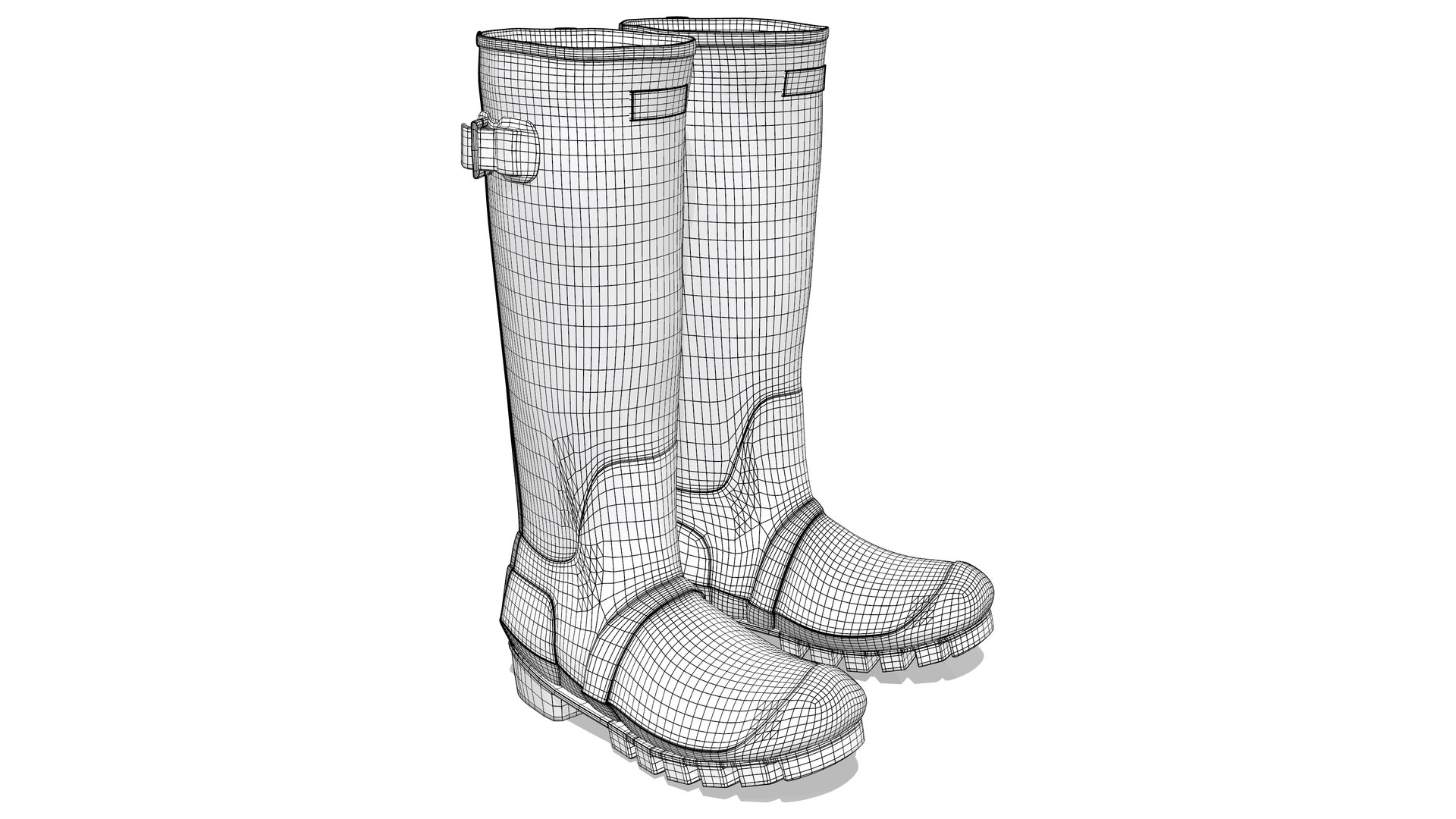 3D Wellington Boots Model - TurboSquid 1999083