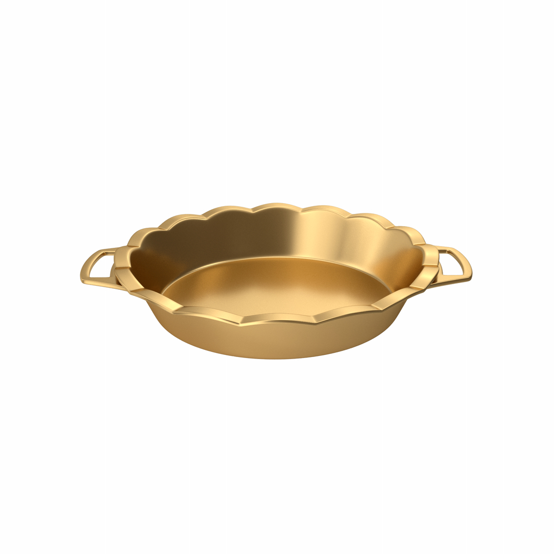 3D Gold Pie Pan Model - TurboSquid 2162681