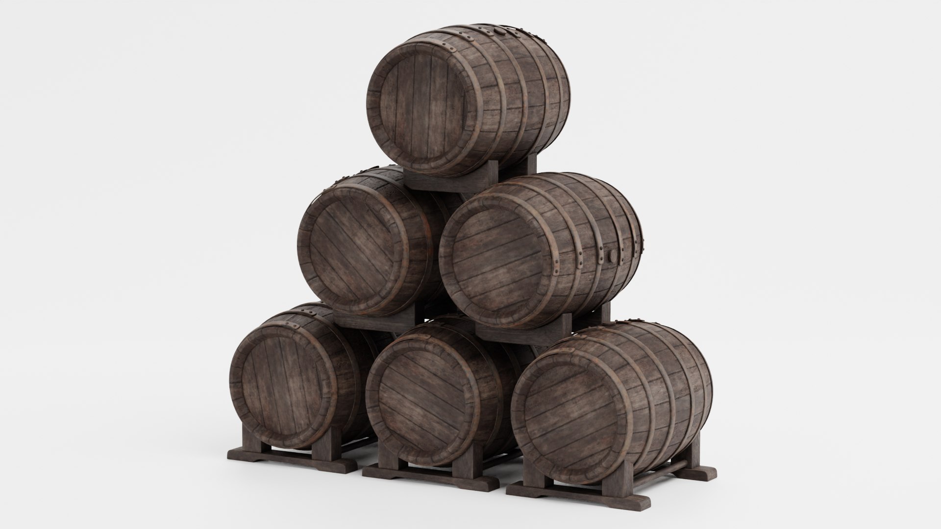 Wine Barrels Pile 02 3D Model - TurboSquid 2017017