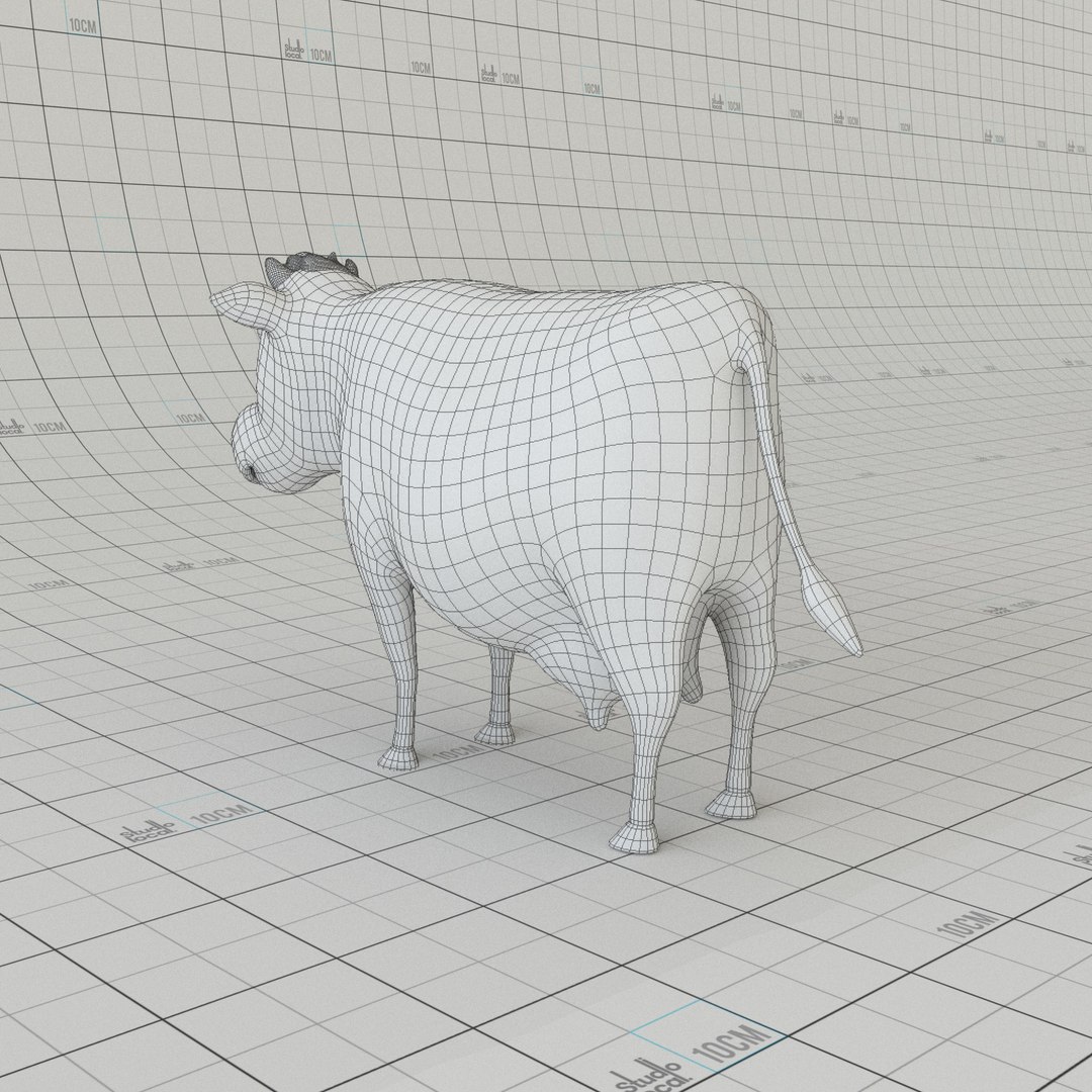 3D Cartoon Cow Rig Animation - TurboSquid 1211697