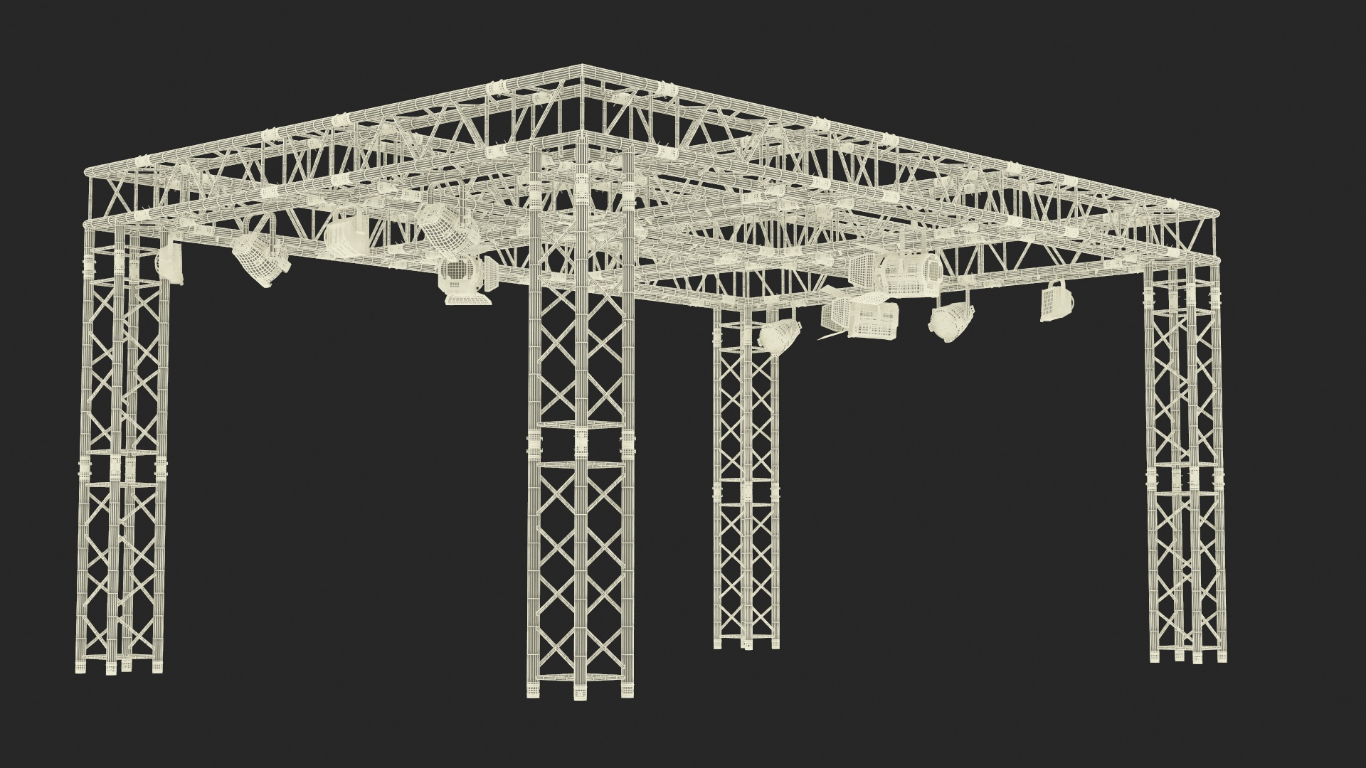 3D Studio Truss Modular Light System Model - TurboSquid 2270117