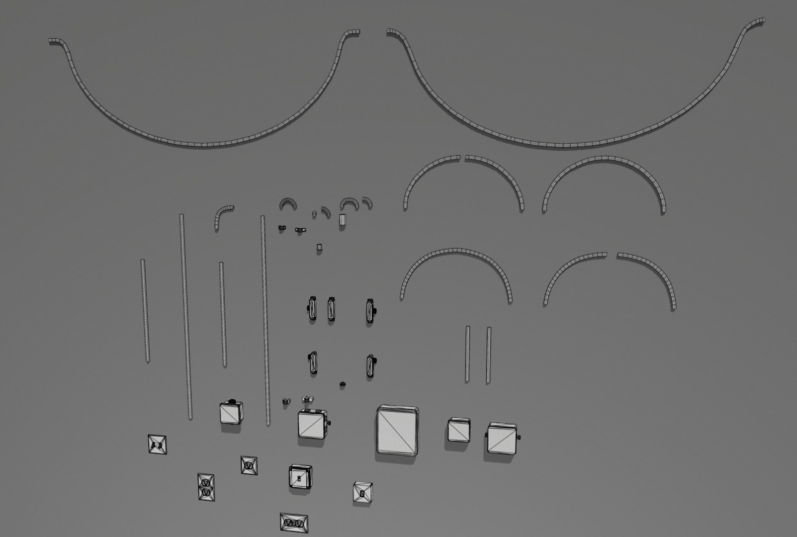 Electrical Wires Set Model - TurboSquid 1498316