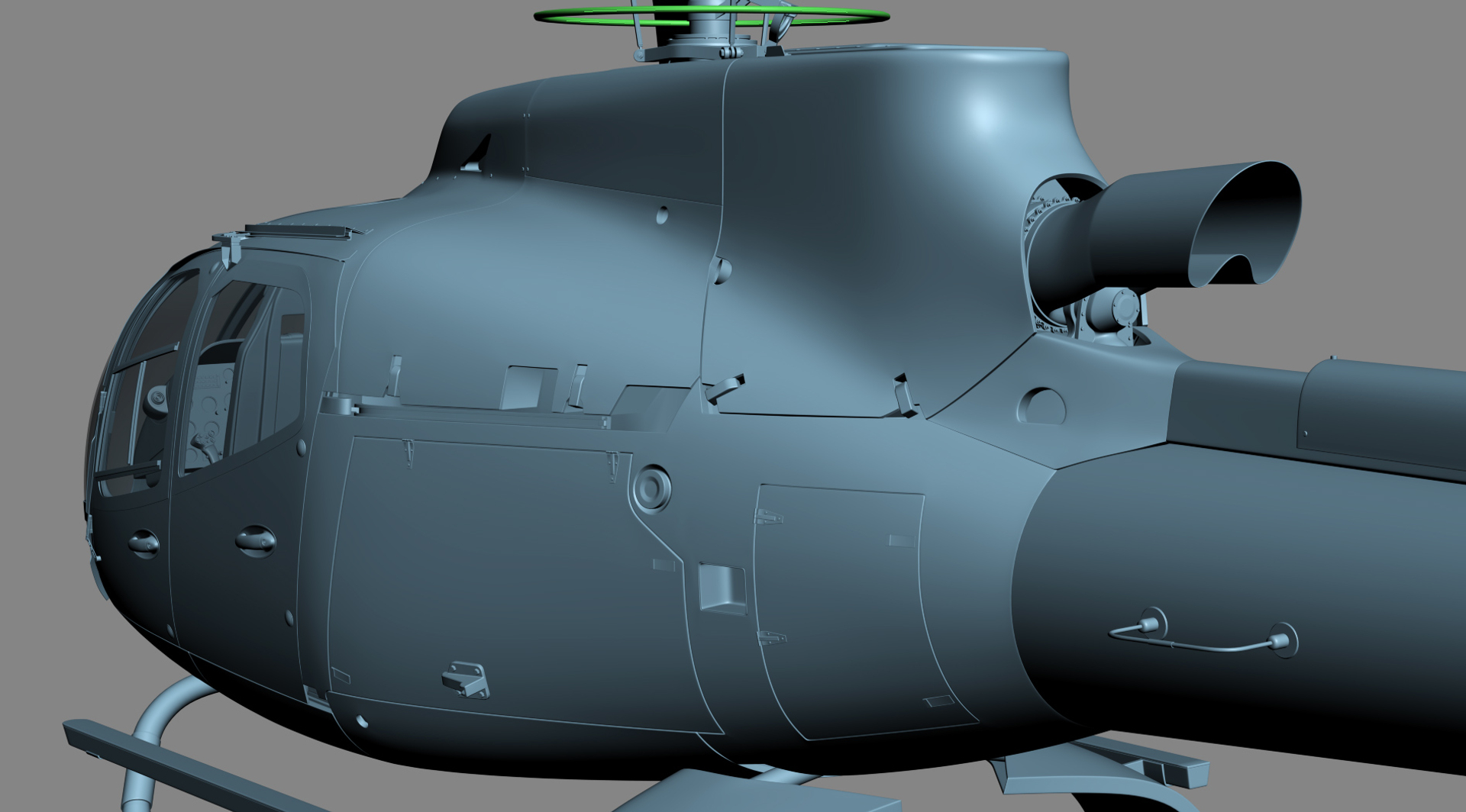 Helicóptero Airbus H130 Preto - Eurocopter EC 130 com Cockpit e ...