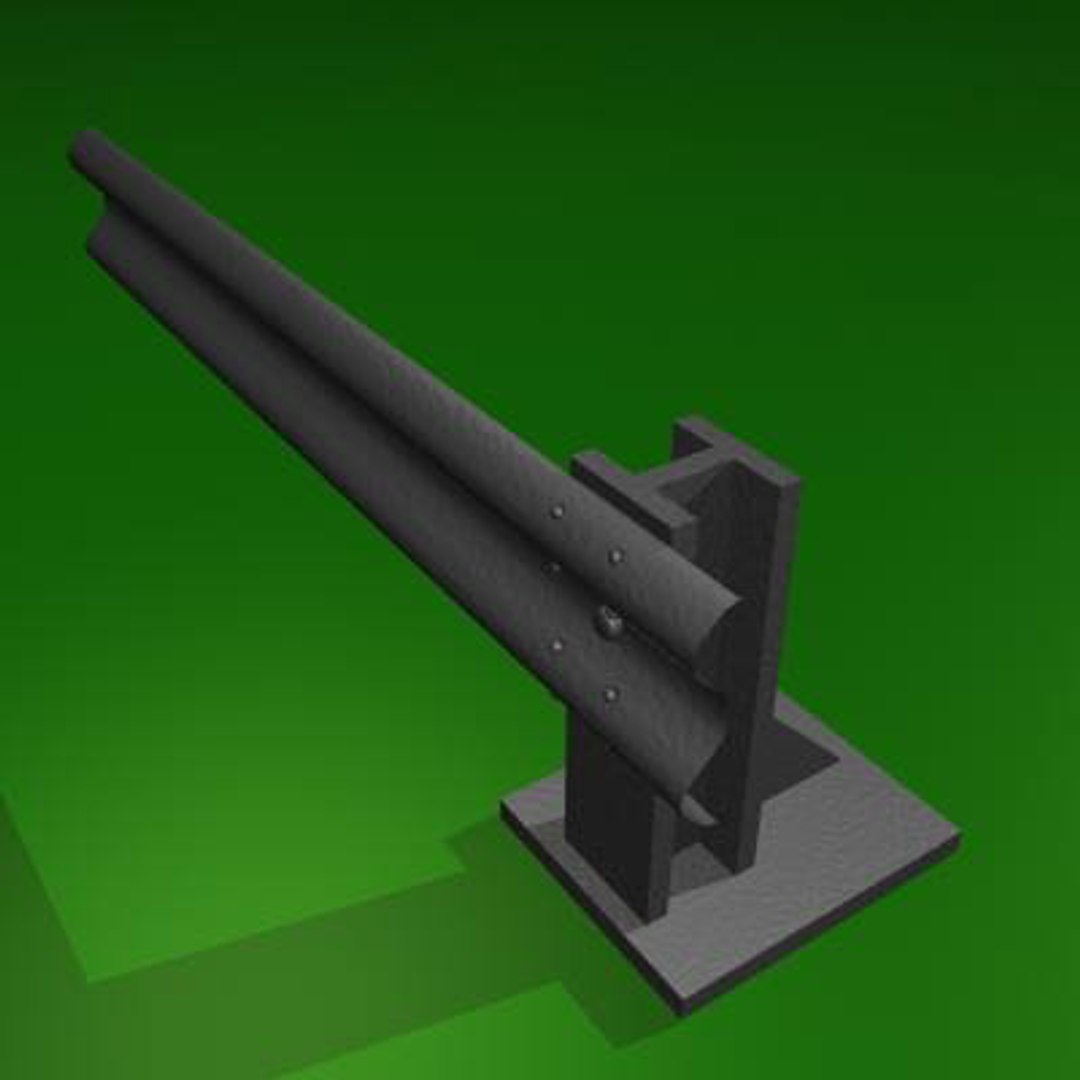 3ds Max Barrier Motorway Divider