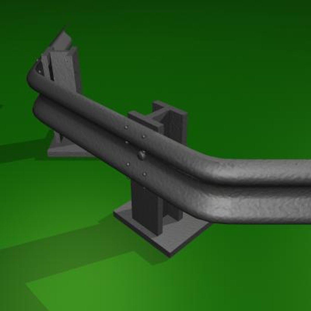 3ds Max Barrier Motorway Divider